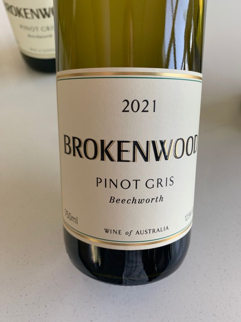 2021 Brokenwood Pinot Gris, Australia, Victoria, North East, Beechworth ...