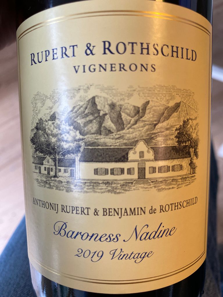 2019 Rupert & Rothschild Chardonnay Baroness Nadine, South Africa ...