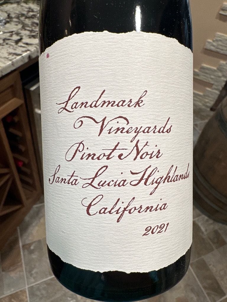 2021 Landmark Pinot Noir Santa Lucia Highlands, USA, California ...