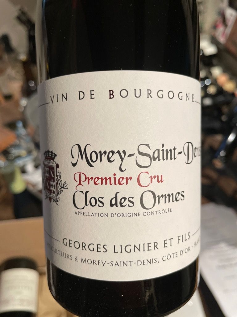 2021 Georges Lignier et Fils Morey St. Denis 1er Cru Clos des Ormes ...