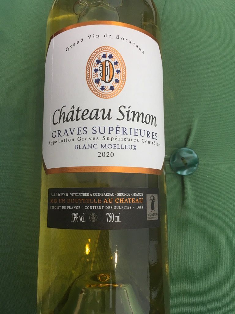 2020 Château Simon, France, Bordeaux, Graves, Graves Supérieures ...