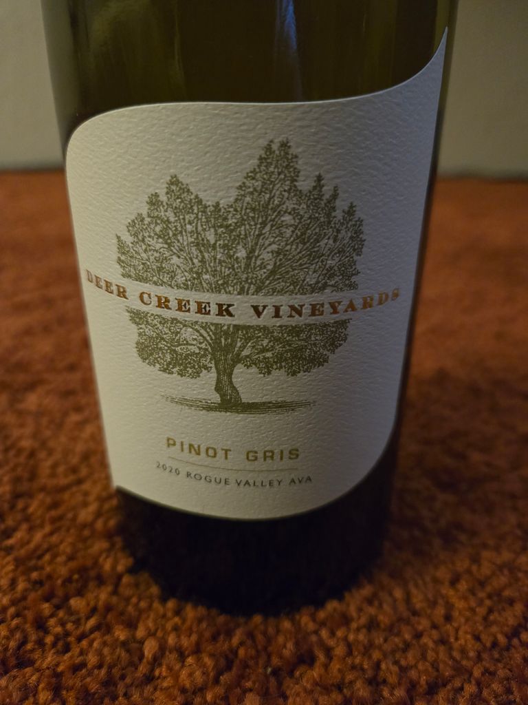 2020 Deer Creek Vineyards Pinot Gris, USA, Oregon, Southern Oregon ...