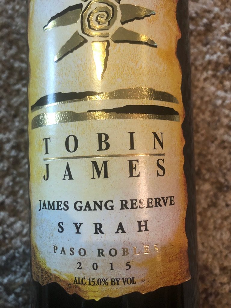 2015 Tobin James Cabernet Sauvignon/Syrah James Gang Reserve, USA ...