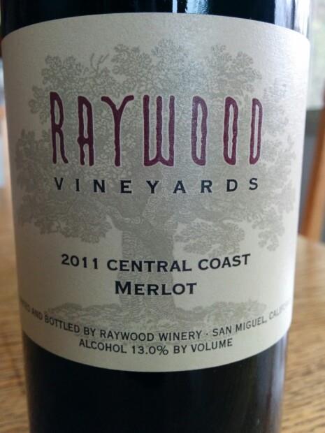 NV Raywood Vineyards Merlot, USA, California, Central Coast - CellarTracker