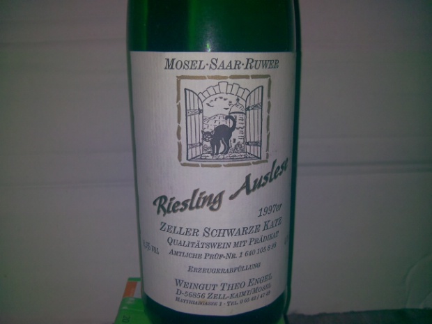 1992 Weingut Theo Engel Zeller Schwarze Katz Riesling Auslese, Germany ...