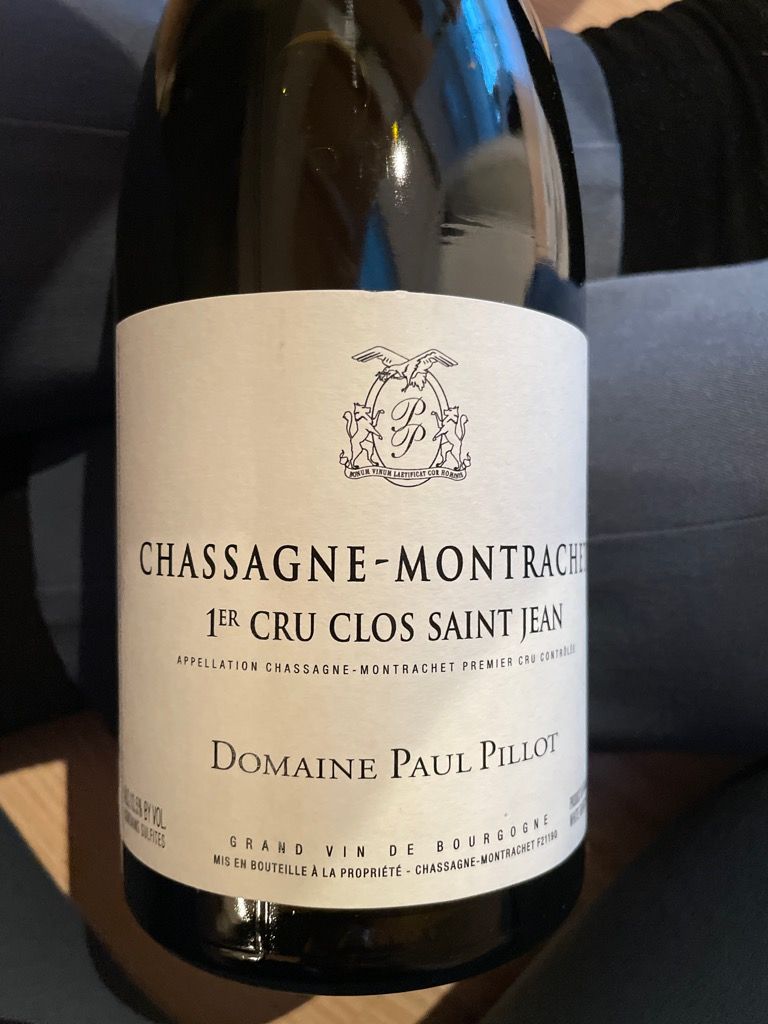 2019 Paul Pillot Chassagne-Montrachet 1er Cru Clos St. Jean, France ...