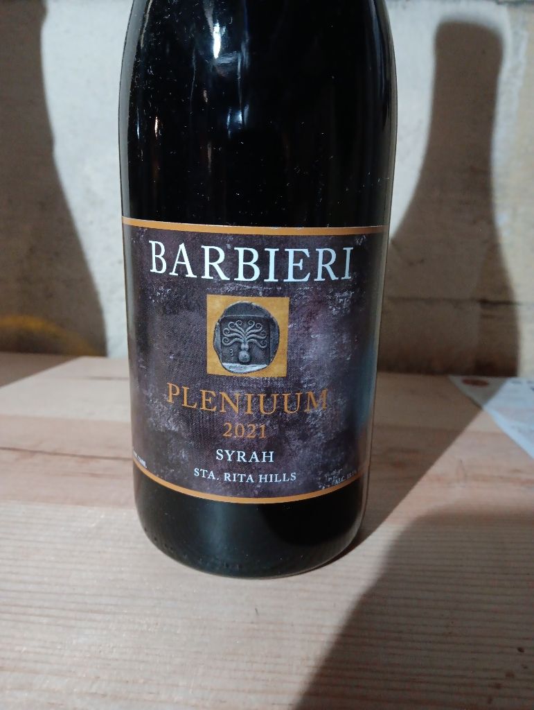 2021 Barbieri Syrah Pleniuum, USA, California, Central Coast, Sta. Rita ...