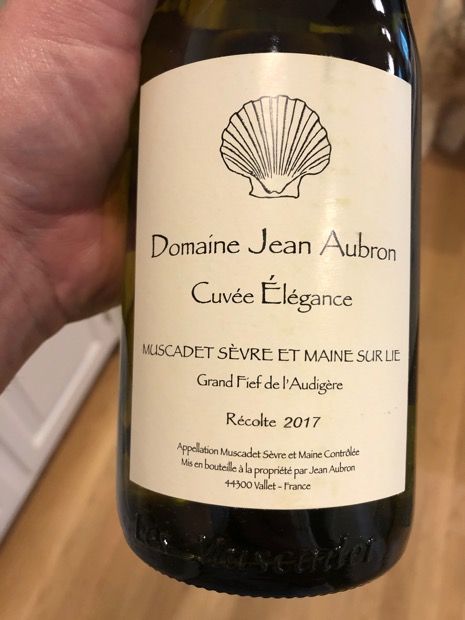 2017 Jean Aubron Muscadet de Sèvre-et-Maine Sur Lie Cuvee Elegance ...