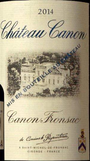2014 Château Canon (Canon-Fronsac), France, Bordeaux, Libournais, Canon ...