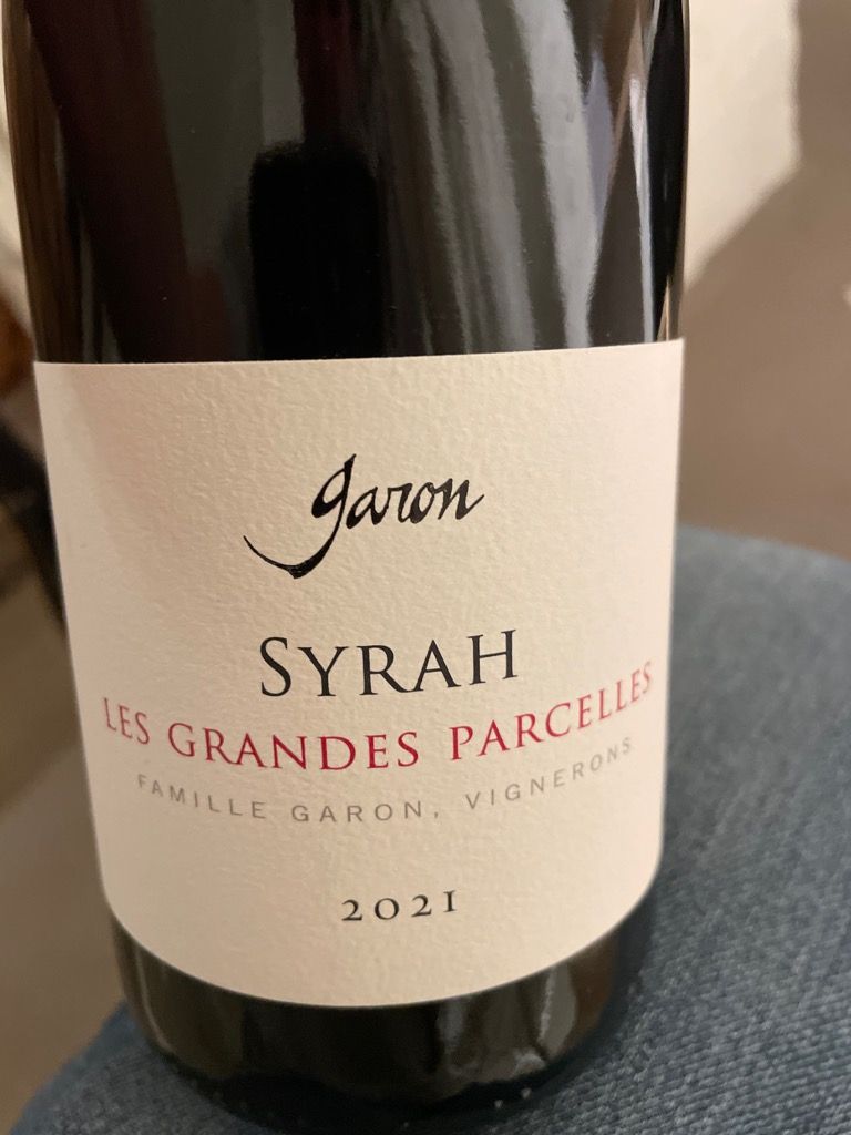 2021 Domaine Garon Syrah Les Grandes Parcelles, France, Rhône, Northern ...