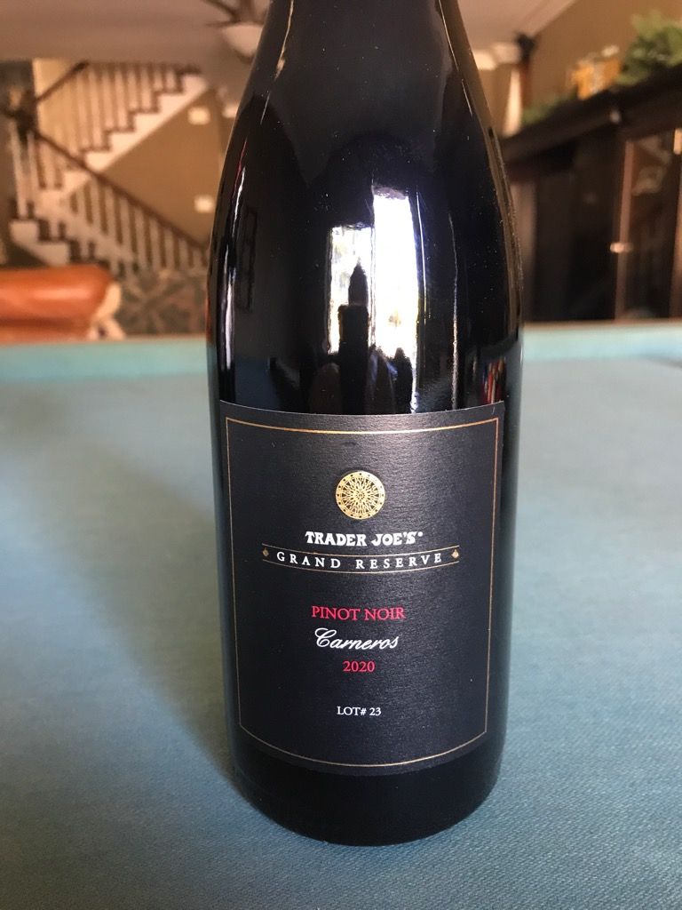 2020 Trader Joe's Pinot Noir Grand Reserve Carneros, USA, California ...