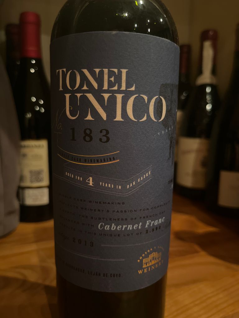 2013 Bodega Weinert Cabernet Franc Tonel Unico 183, Argentina, Mendoza ...