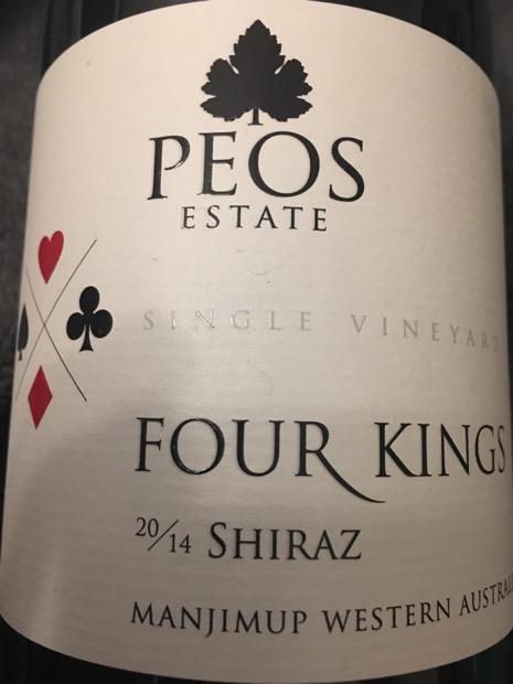 2014 Peos Estate Shiraz Four Aces, Australia, Western Australia, South ...