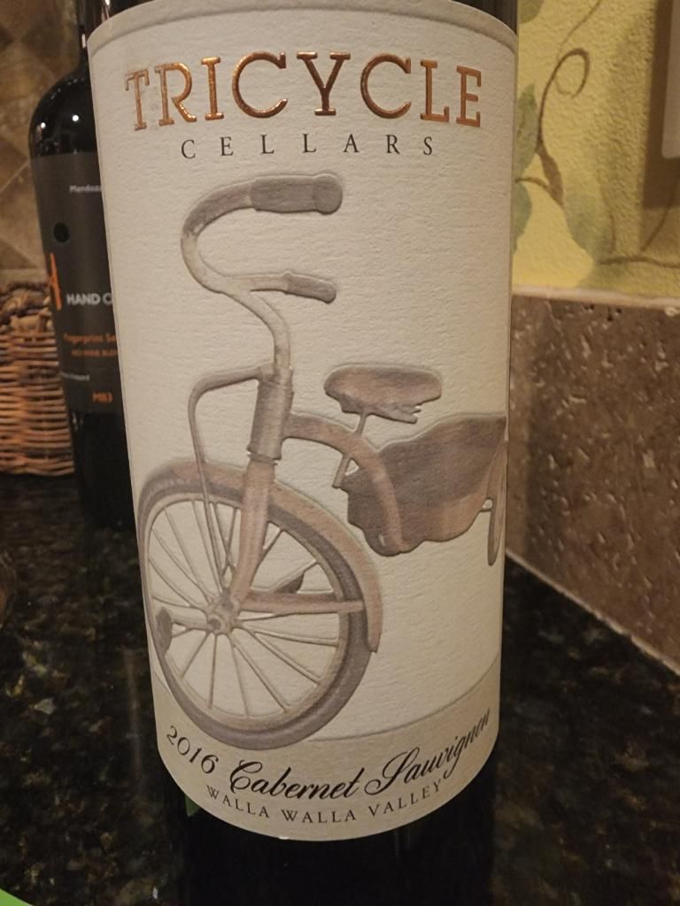 2016 Tricycle Cellars Cabernet Sauvignon, USA, Washington, Columbia ...