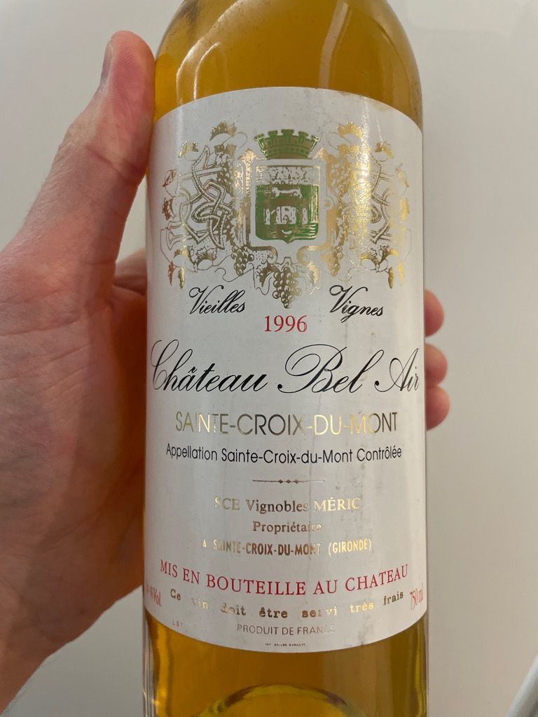 1996 Château Bel-Air Sainte Croix du Mont Vieilles Vignes, France ...