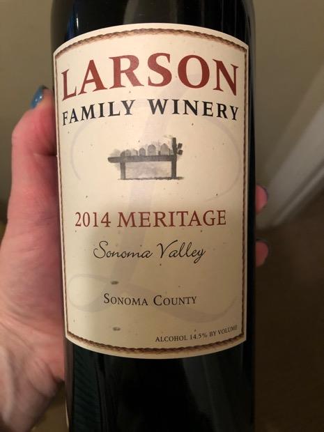 2014 Larson Family Winery Meritage, USA, California, Sonoma County ...