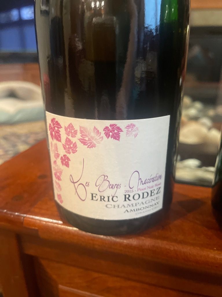 2018 Eric Rodez Pinot Noir Champagne Grand Cru Les Beurys - Macération ...