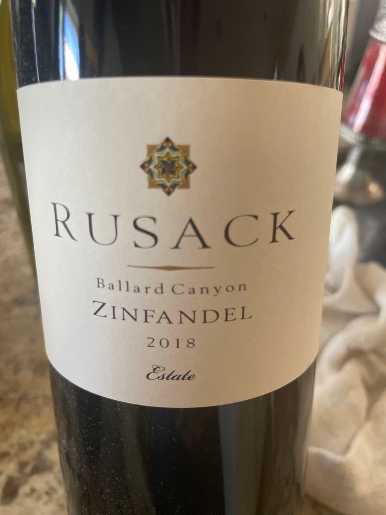 2019 Rusack Zinfandel Estate Ballard Canyon, USA, California, Central ...