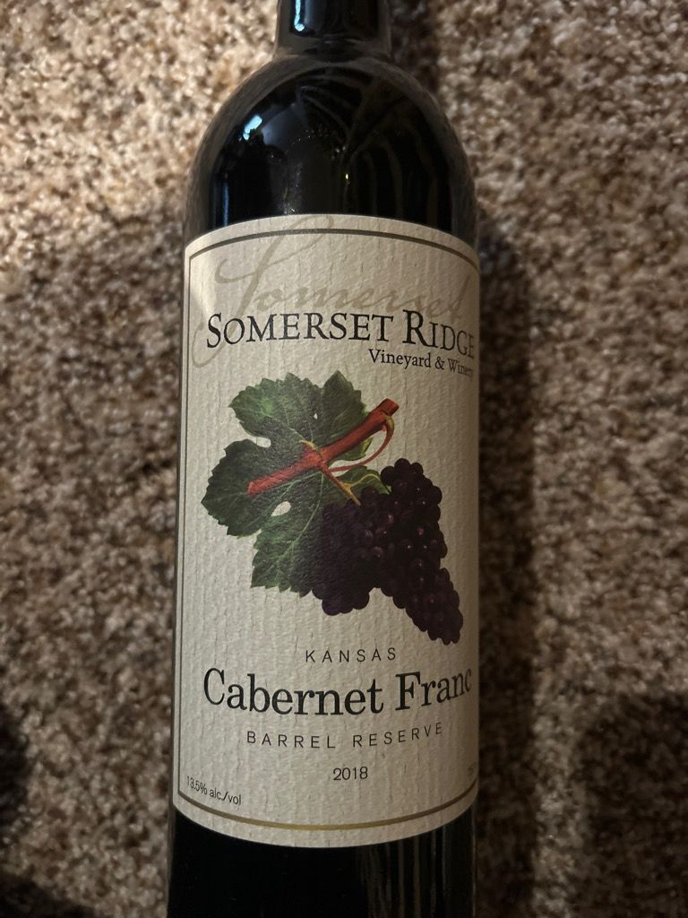 2018 Somerset Ridge Cabernet Franc Barrel Reserve, USA, Kansas ...