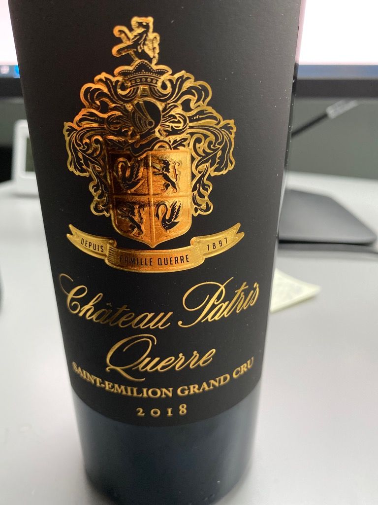 2018 Château Patris Querre, France, Bordeaux, Libournais, St. Émilion ...
