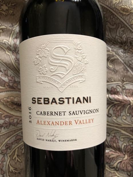 2016 Sebastiani Vineyards & Winery Cabernet Sauvignon Alexander Valley ...
