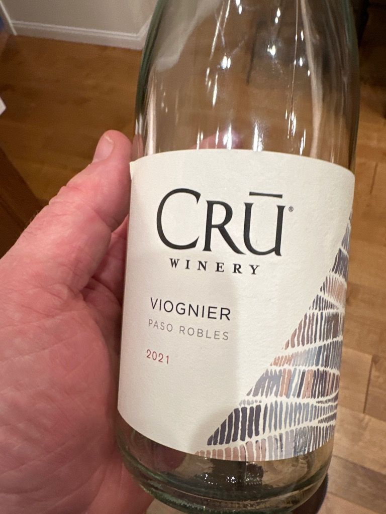 2022 CRU Winery Viognier, USA, California, Central Coast, Paso Robles ...