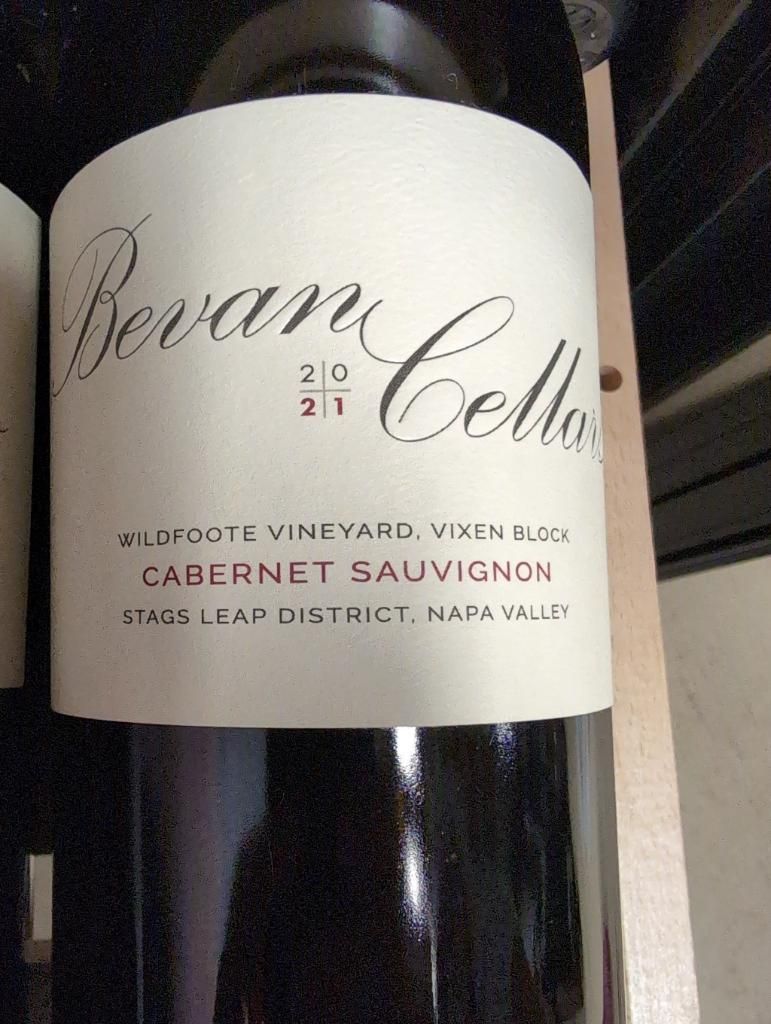 2021 Bevan Cellars Cabernet Sauvignon Wildfoote Vineyard, Vixen Block ...
