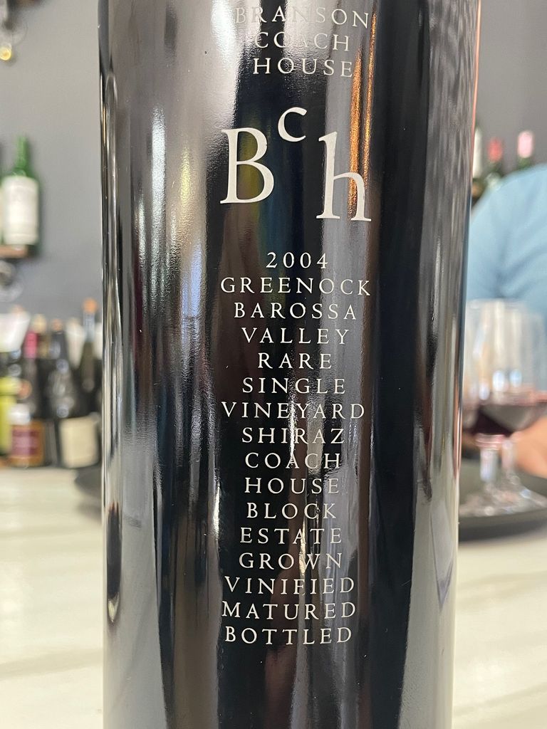 2004 Branson Coach House Shiraz Single Vineyard Greenock Block ...