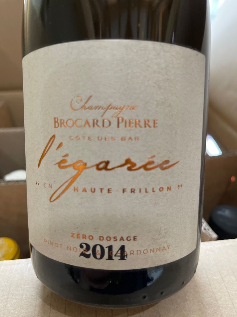 2019 Brocard Pierre Champagne L'Egarée, France, Champagne - CellarTracker