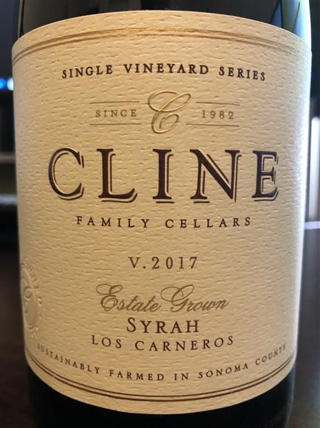 2017 Cline Cellars Syrah Los Carneros, USA, California, Napa / Sonoma ...