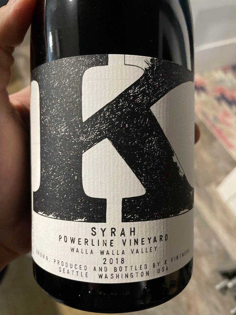2018 K Vintners Syrah Powerline Vineyard, USA, Washington, Columbia ...