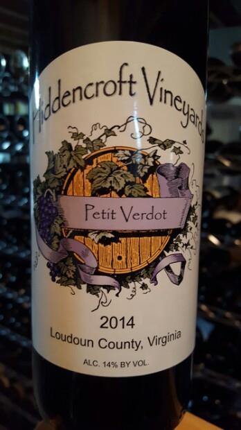 2015 Hiddencroft Vineyards Petit Verdot, USA, Virginia, Northern ...