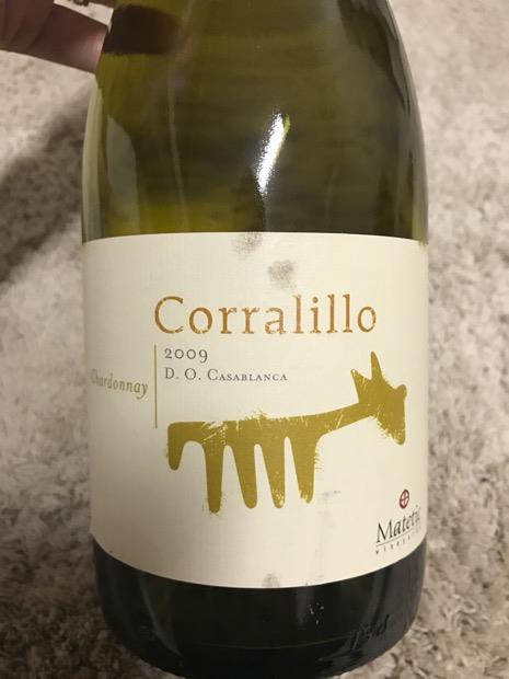 2009 Matetic Vineyards Chardonnay Corralillo, Chile, San Antonio Valley ...