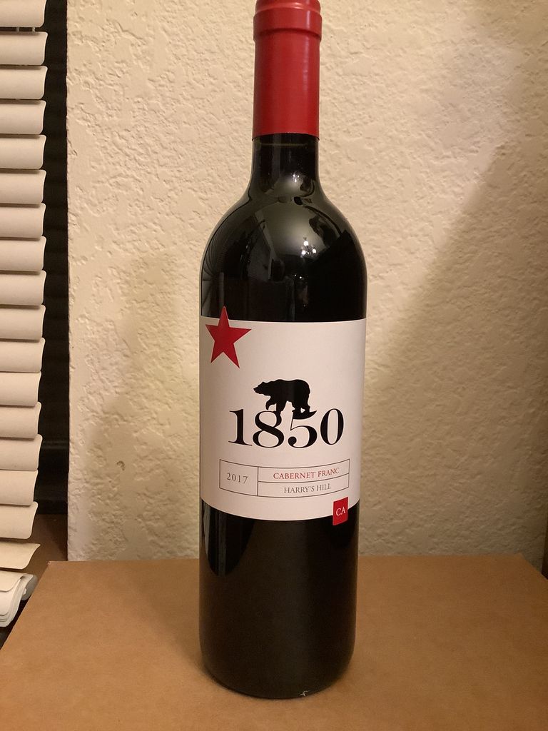 2018 1850 Wine Cellars Cabernet Franc, USA, California, Sierra ...