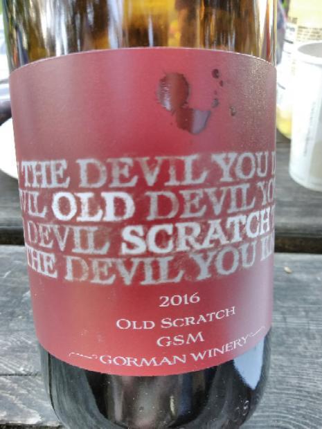 2016 Gorman Winery Old Scratch GSM, USA, Washington, Columbia Valley ...