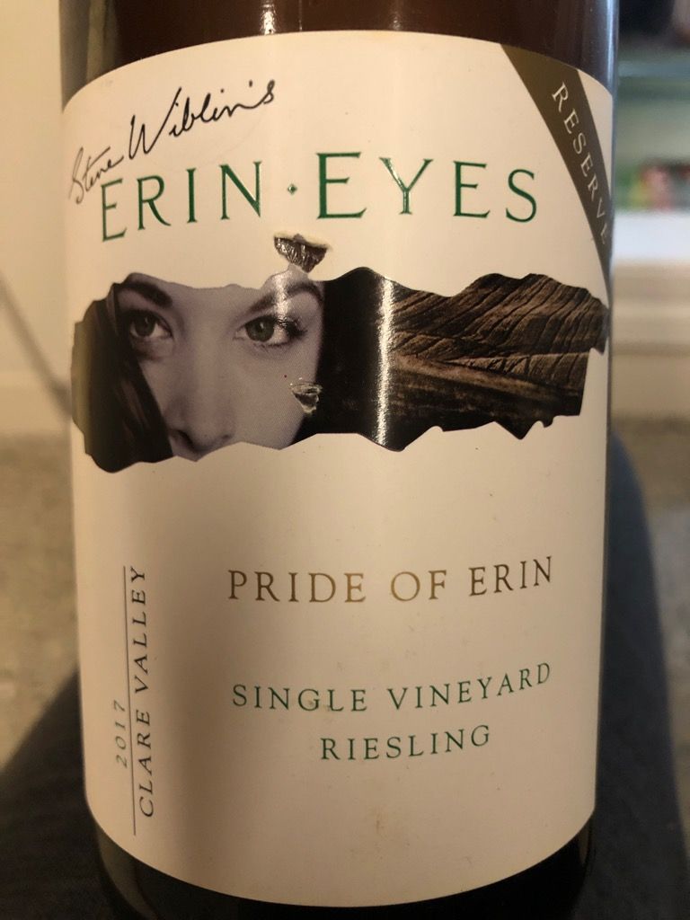 2016 Erin Eyes Steve Wiblin's Pride of Erin Reserve Riesling, Australia ...