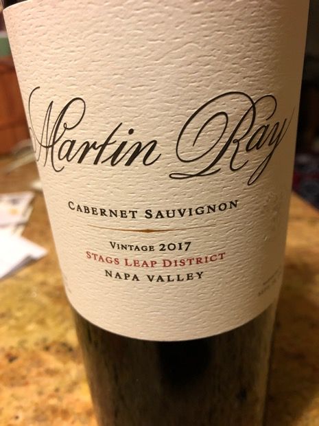2017 Martin Ray Cabernet Sauvignon Stags Leap District, USA, California ...