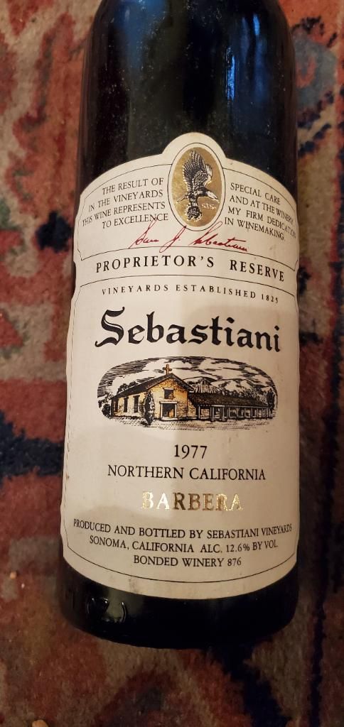 1980 Sebastiani Vineyards & Winery Barbera Proprietor's Reserve, USA ...