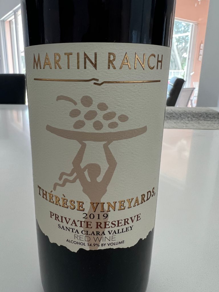 2019 Martin Ranch Winery Thérèse Vineyards Private Reserve, USA ...