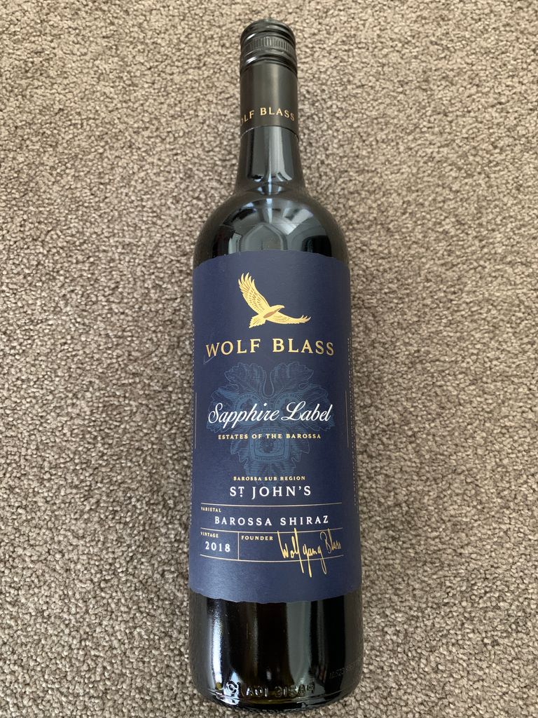 2018 Wolf Blass Shiraz Sapphire St John's, Australia, South Australia ...