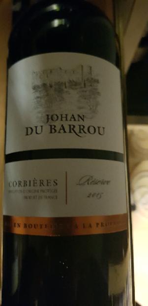 2014 Johan de Barrou Corbières Johan du Barrou Corbieres reserve ...