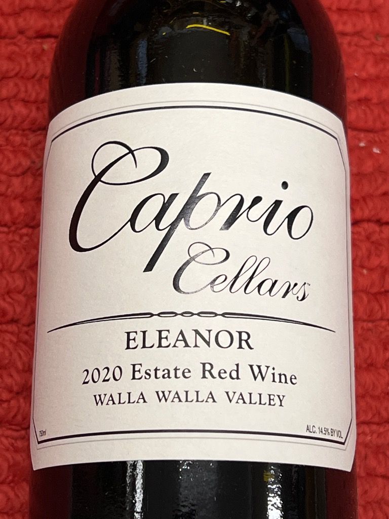 2020 Caprio Cellars Eleanor's Estate, USA, Washington, Columbia Valley ...