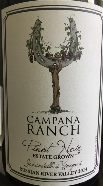 2014 Campana Ranch Pinot Noir Estate, USA, California, Sonoma County ...