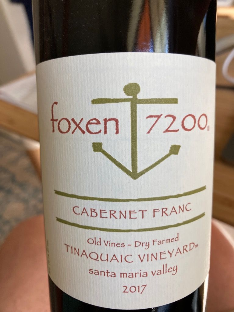 2016 Foxen Cabernet Franc 7200 Tinaquaic Vineyard (Old Vines - Dry ...