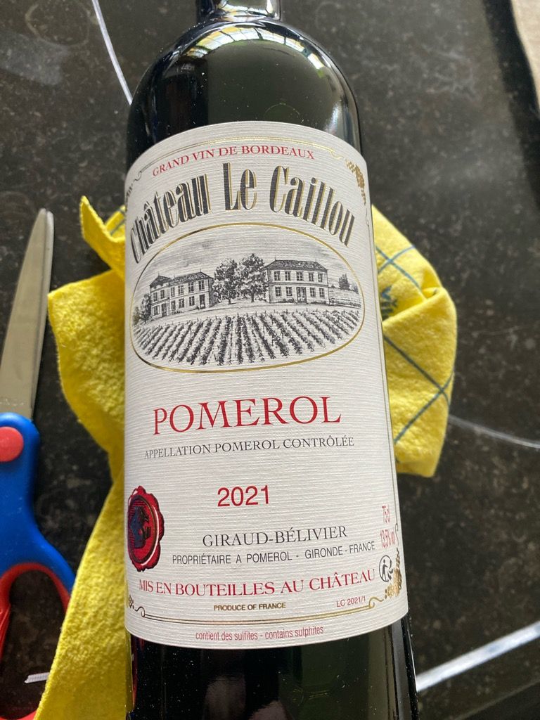 2021 Château Le Caillou, France, Bordeaux, Libournais, Pomerol ...