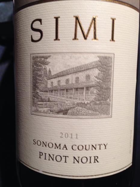 2011 Simi Pinot Noir Sonoma County, USA, California, Sonoma County ...