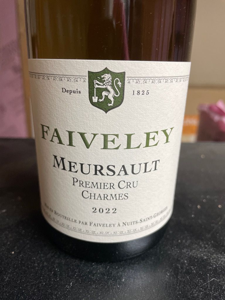 2023 Faiveley Meursault 1er Cru Charmes, France, Burgundy, Côte de ...