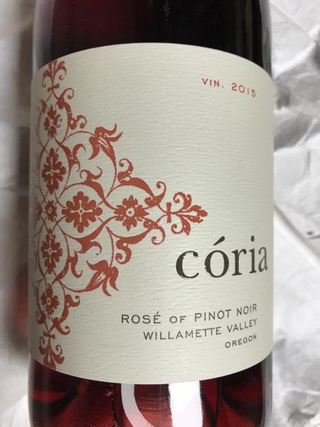 2016 Cória Estates Rosé of Pinot Noir, USA, Oregon, Willamette Valley ...