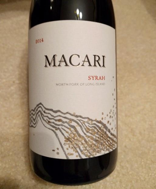 2014 Macari Vineyards Syrah, USA, New York, Long Island, North Fork ...