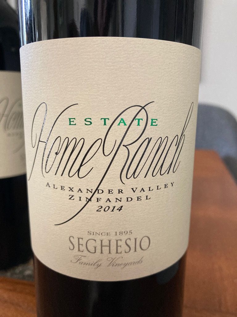 2014 Seghesio Family Vineyards Zinfandel Estate Home Ranch, USA ...